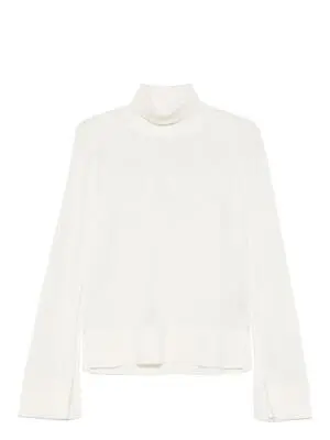 TOTEME Turtleneck Jumper With Slit Sleeves - White