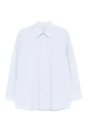 TOTÊME Organic Cotton Shirt Clear Blue