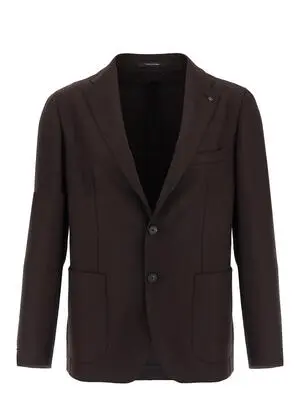 Tagliatore Micro Squares Blazer - Bordeaux