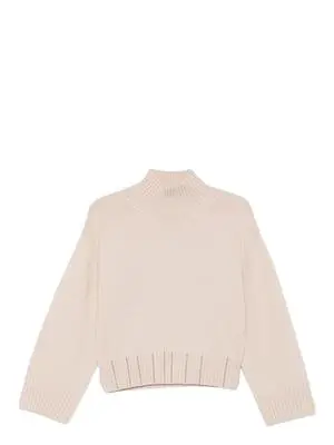 Fabiana Filippi Wool Turtleneck Jumper - Powder