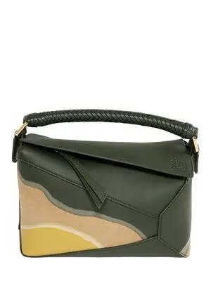Loewe Small Puzzle Edge Bag - Green