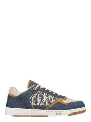 Dior B27 Uptown Low 'raffia-effect Oblique Denim - Blue