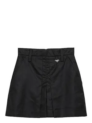 Prada Re-nylon Pleated Mini Skirt - Black