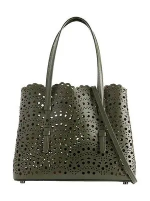 Alaïa Mina 25 Cut-out Leather Tote Bag - Olive