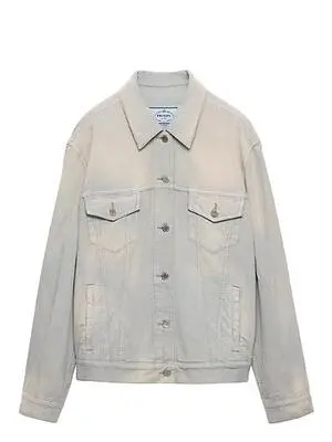 Prada Oversized Blouson Corduroy Jacket - Blue
