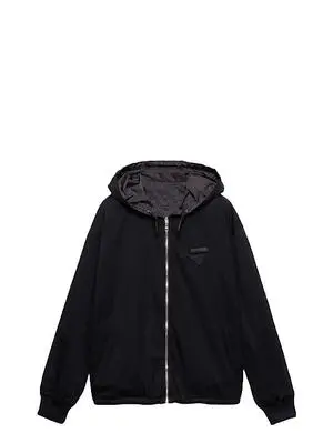 Prada Reversible Relaxed-fit Cotton-jersey Hoody - Black