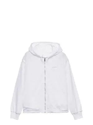 Prada Reversible Relaxed-fit Cotton-jersey Hoody - White