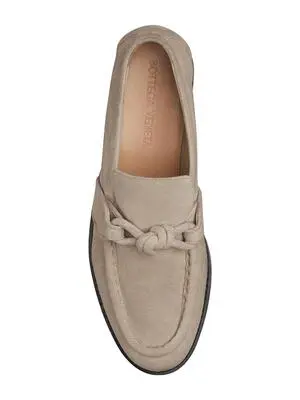 Bottega Veneta Astaire Knot Suede Loafers Dkbrwn
