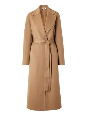 Stella McCartney Belted Wool Coat - Brown
