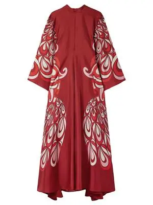 La DoubleJ Icon Magnifico Printed Maxi Dress - Red