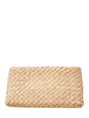 LOEFFLER RANDALL Aviva Raffia Clutch Neutral