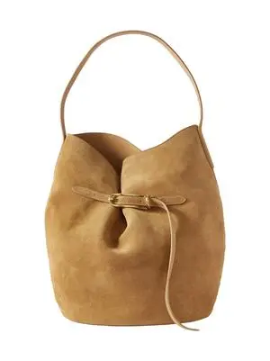 LIFFNER Buckled Suede Bucket Bag