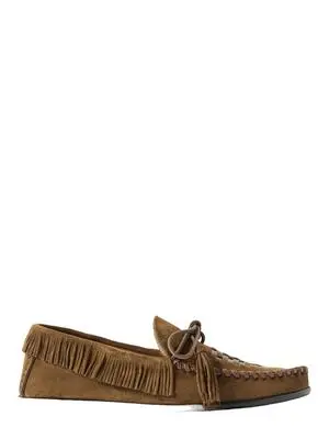 Isabel Marant Fitza Leather-trimmed Suede Loafers - Brown