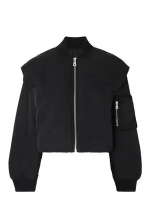 Jean Paul Gaultier Oversized Hooded Shell Bomber Jacket - Black