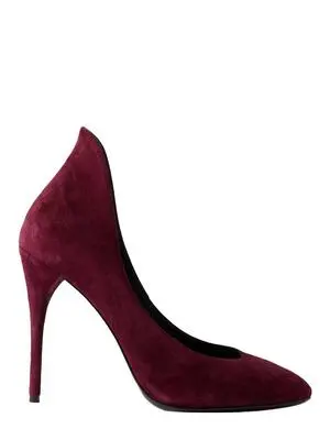 Alaïa Suede Stiletto Pumps - Burgundy
