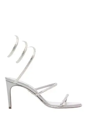 Rene Caovilla 100mm Cleo Embellished Sandals - Silver