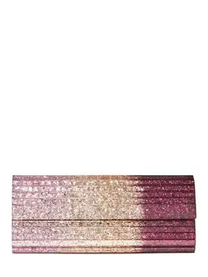 JIMMY CHOO Sweetie Silky Blush Dégradé Glitter Plexi Clutch Bag - Silky Blush Mix/light Gold