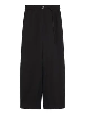 Max Mara Straight Trousers With Knit Detail - Black