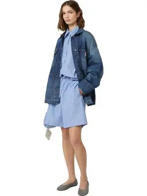 Max Mara Oversized Poplin Shirt - Avio