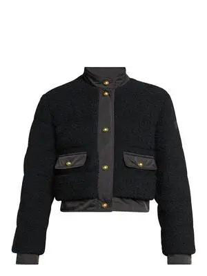 Moncler Blandy Tweed Down Jacket Black
