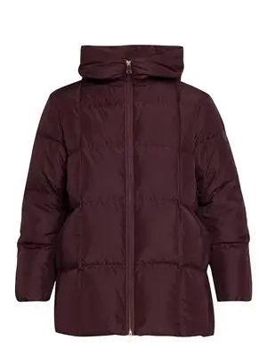 Moncler Darbon Oversized Hooded Down Jacket Burgundy