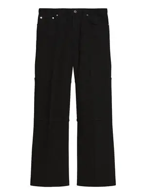 Helmut Lang Straight-leg Carpenter Jeans With Zips - Rinsed Black - Aa5
