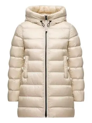 Moncler Suyenne Hooded Long Down Parka - Beige
