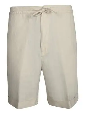 Canali Linen Bermuda Shorts White