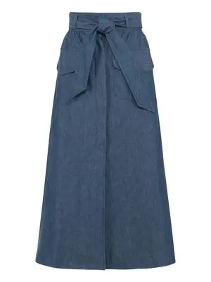 Martin Grant Cotton Midi Skirt - Blue