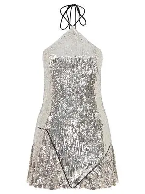 Ila Emily Sequined Mini Dress - Silver
