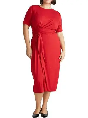 Universal Standard Delilah Liquid Jersey Dress - New York Red