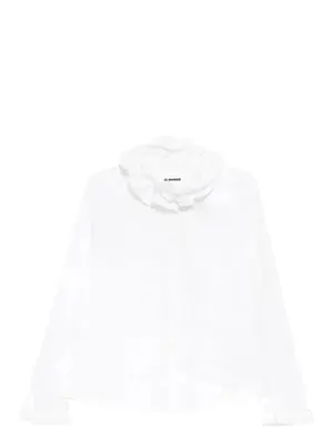 JIL SANDER Ruffled Shirt - White