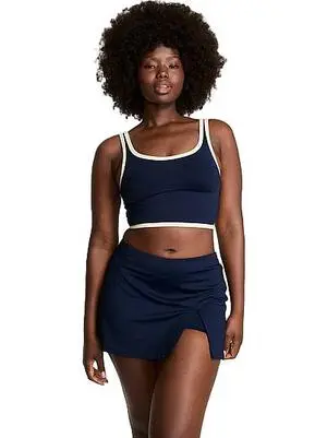 Pink Relay Longline Sports Bra - Blue