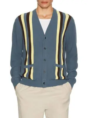 BEAMS Cardigan Stripe - Blue