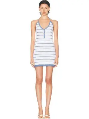 LoveShackFancy Lilibelle Crochet Knit Dress - Maritime Stripes