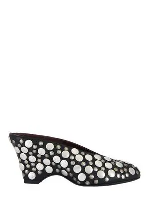 Khaite Cloak Stud Mules Black