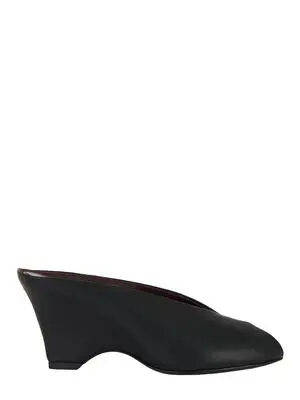 Khaite Cloak Peep Toe Mules - Black