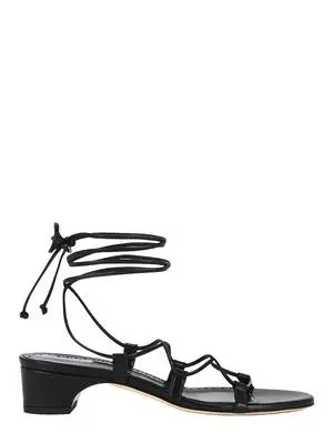 Manolo Blahnik Della San 30 Sandal - Black