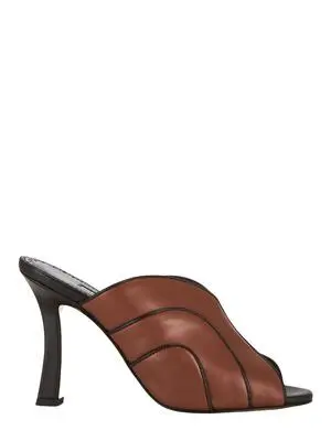 Manolo Blahnik Nikanor 105 Mule - Medium Brown & Dark Brown