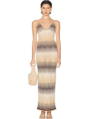 Ronny Kobo Vuolo Knit Dress - Neutral Multi