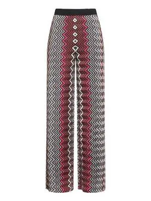 Missoni Printed Wide-leg Knit Pants - Red