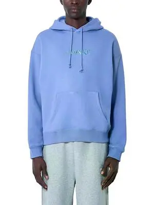 AWAKE NY Logo-embroidered Hooded Sweatshirt - Blue