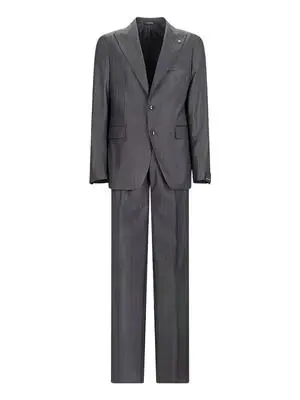 Tagliatore Stripe-pattern Suit - Grey