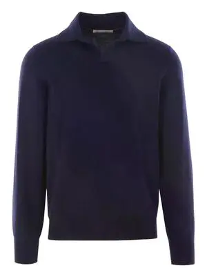 Brunello Cucinelli Polo-neck Cashmere Sweater - Blue
