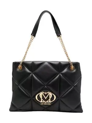 Moschino Quilted Shoulder Bag - Black