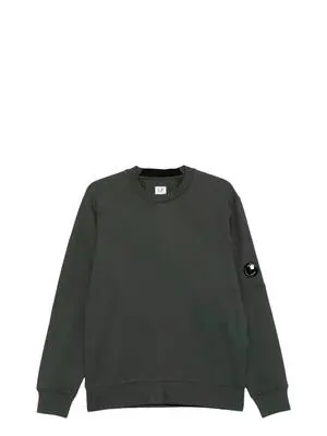 C.P. COMPANY Lens-detail Crew-neck Sweatshirt - Green