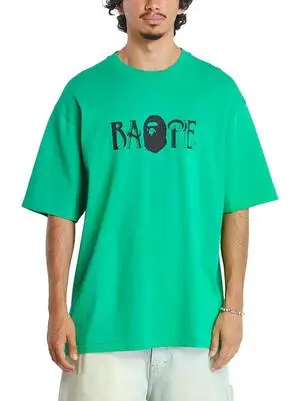 A BATHING APE Screen-print Logo T-shirt - Green
