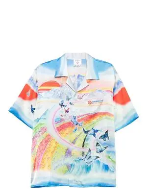Casablanca Teacher Butterfly Landscape Shirt - Blue