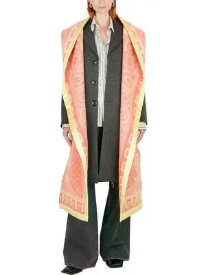 MERYLL ROGGE Wool Coat With Detachable Scarf - Grey