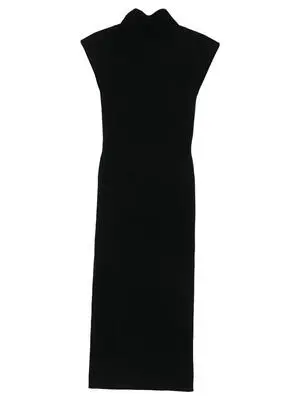 Alberta Ferretti Sleeveless Midi Dress - Black